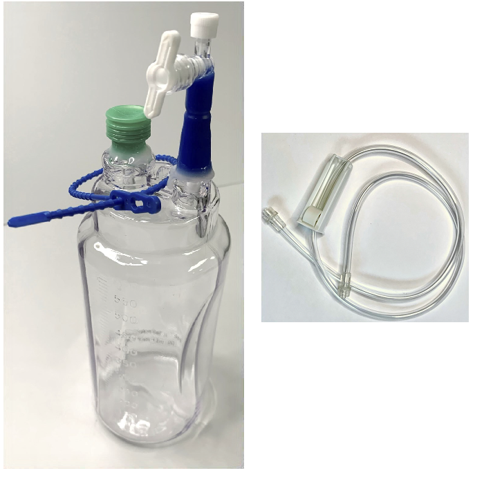 Evacuated Plastic Container with Tubing 600ml 10/case | Tacy Medical, Inc.